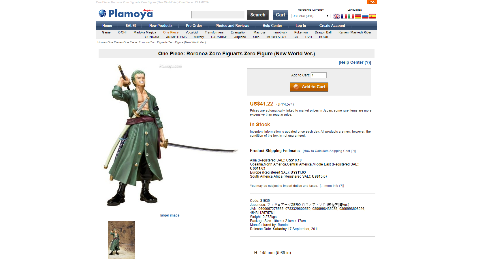 Bandai Figuarts ZERO: One Piece Roronoa Zoro figure | is-it-fake.com